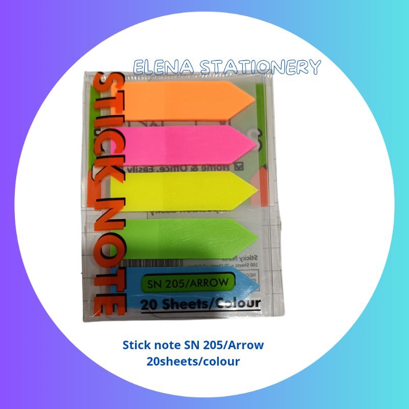 Jual sticky note SN 205 arrow 20sheet/colours/vtec/ penanda | Shopee ...