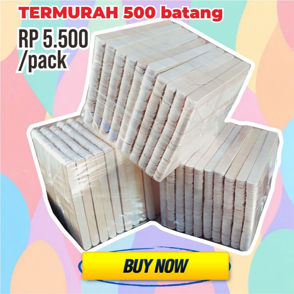 Jual Stick Es Krim Stick Kayu Untuk Kreasi Isi 500 Pcs | Shopee Indonesia