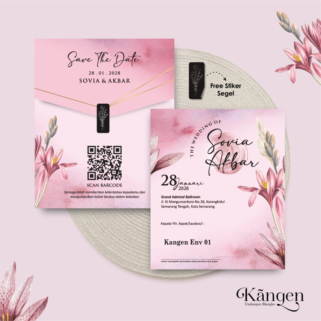 Jual UNDANGAN CETAK PERNIKAHAN SEMI AMPLOP - UNDANGAN PERNIKAHAN SIMPLE ...