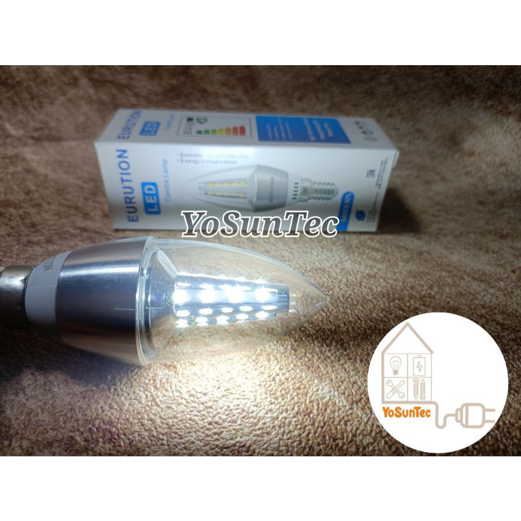 Jual EURUTION CANDLE LIGHT LED 5W E14 / LAMPU BOHLAM LILIN Gantung 5 WATT | Shopee Indonesia