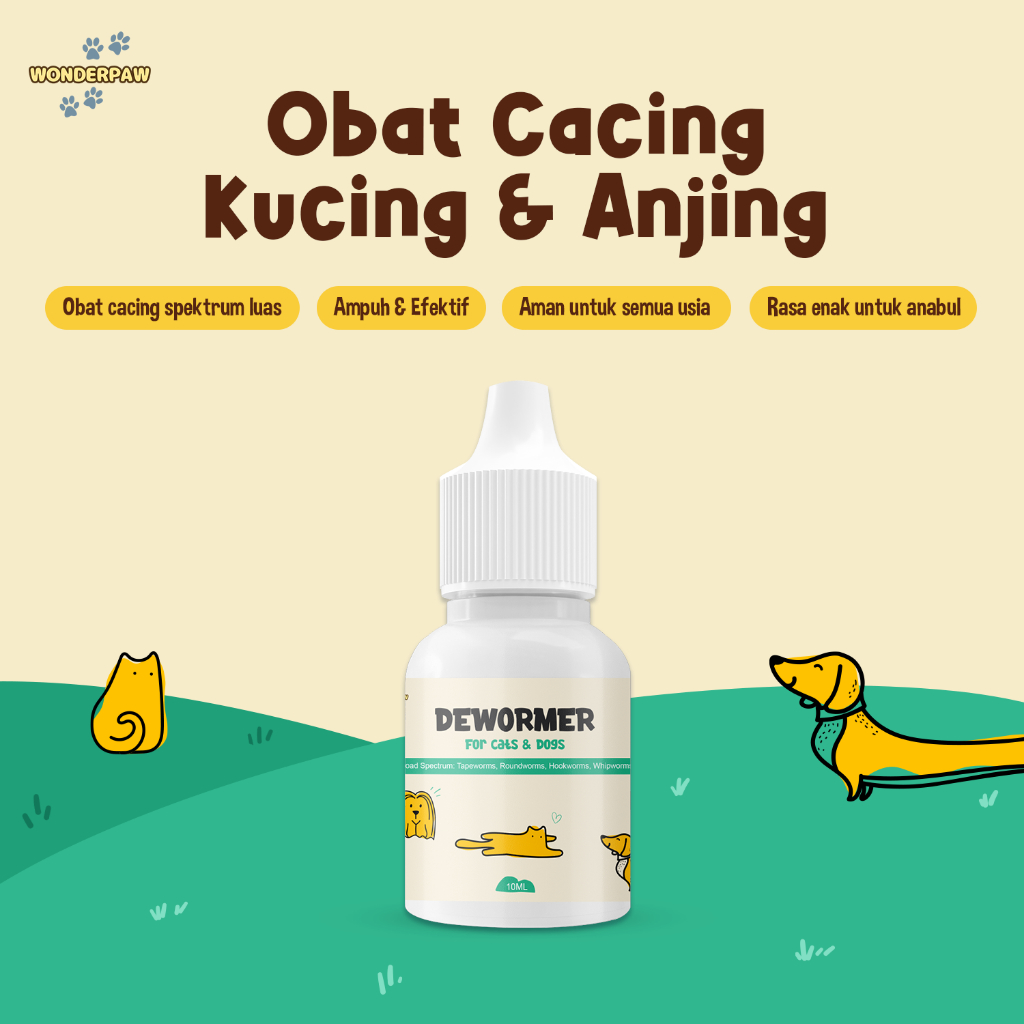 Jual Wonderpaw Obat Cacing Hewan Kucing Anjing Anabul | Pet Dewormer ...