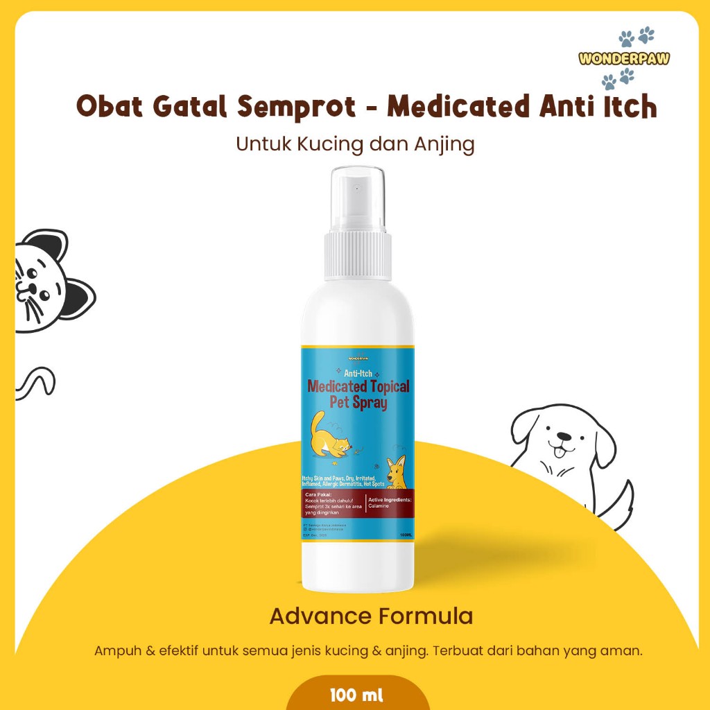 Jual Wonderpaw Obat Semprot Anti Gatal Scabies Kutu Jamur Infeksi ...