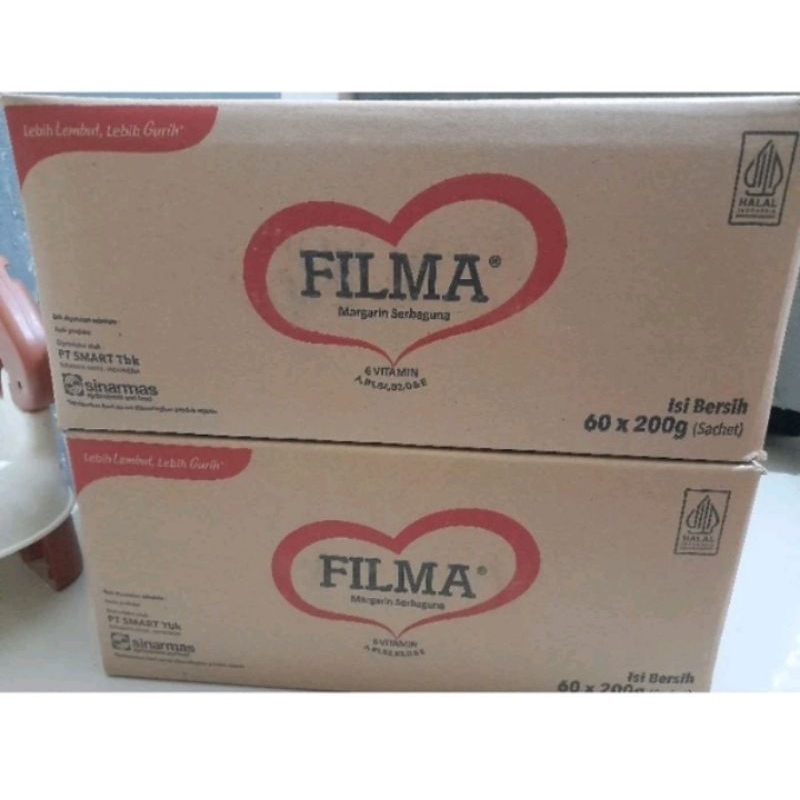 Jual Filma margarin 200gr 1 dus/karton isi 60sachet EXP : Mei 2026 ...