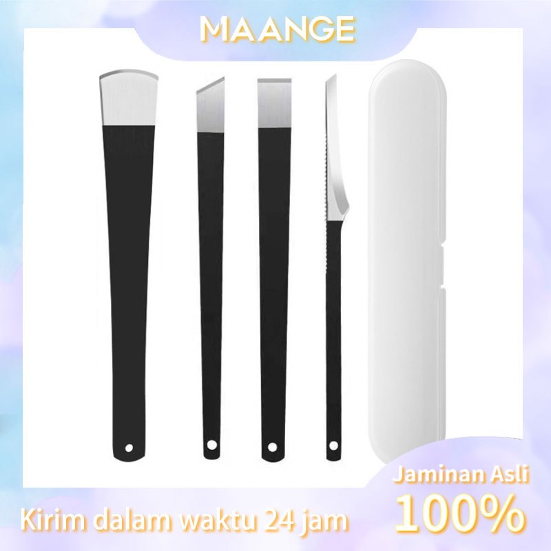 Jual Maange 4pcs Set Manicure Pedicure Knife Tools Pisau Kuku Cantengan Pendorong Gunting 