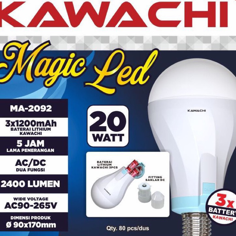 Jual lampu led magic bolam 20 watt kawachi led magic ma-2091 | Shopee Indonesia