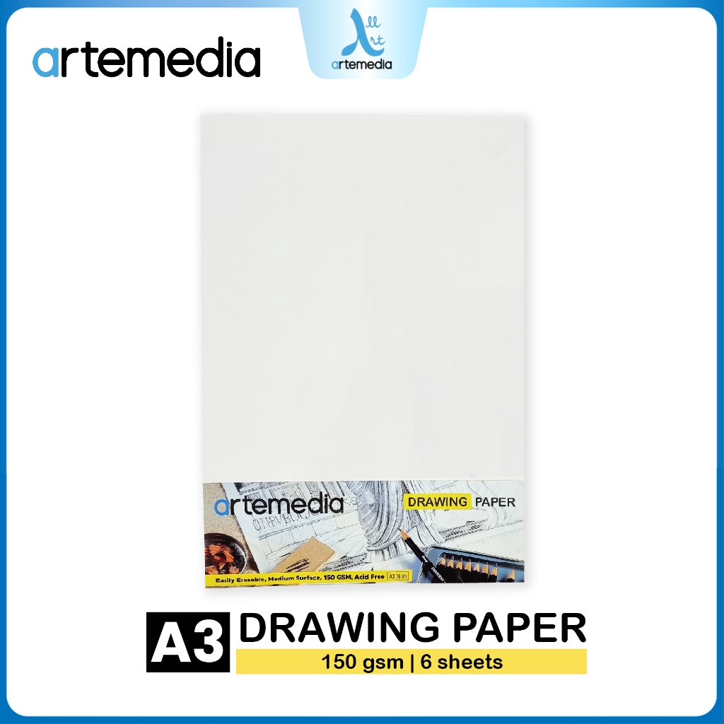 Jual Artemedia Drawing Paper A3 Kertas Sketsa Pensil, Pensil Charcoal ...