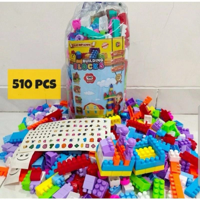 Jual Mainan Block Susun ISI 510Pcs Building Anak Edukasi Mainan Balok ...