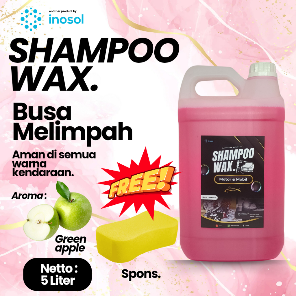 Jual INOSOL Shampo Wax mobil dan motor / Sabun motor dan Mobil 5 Liter ...