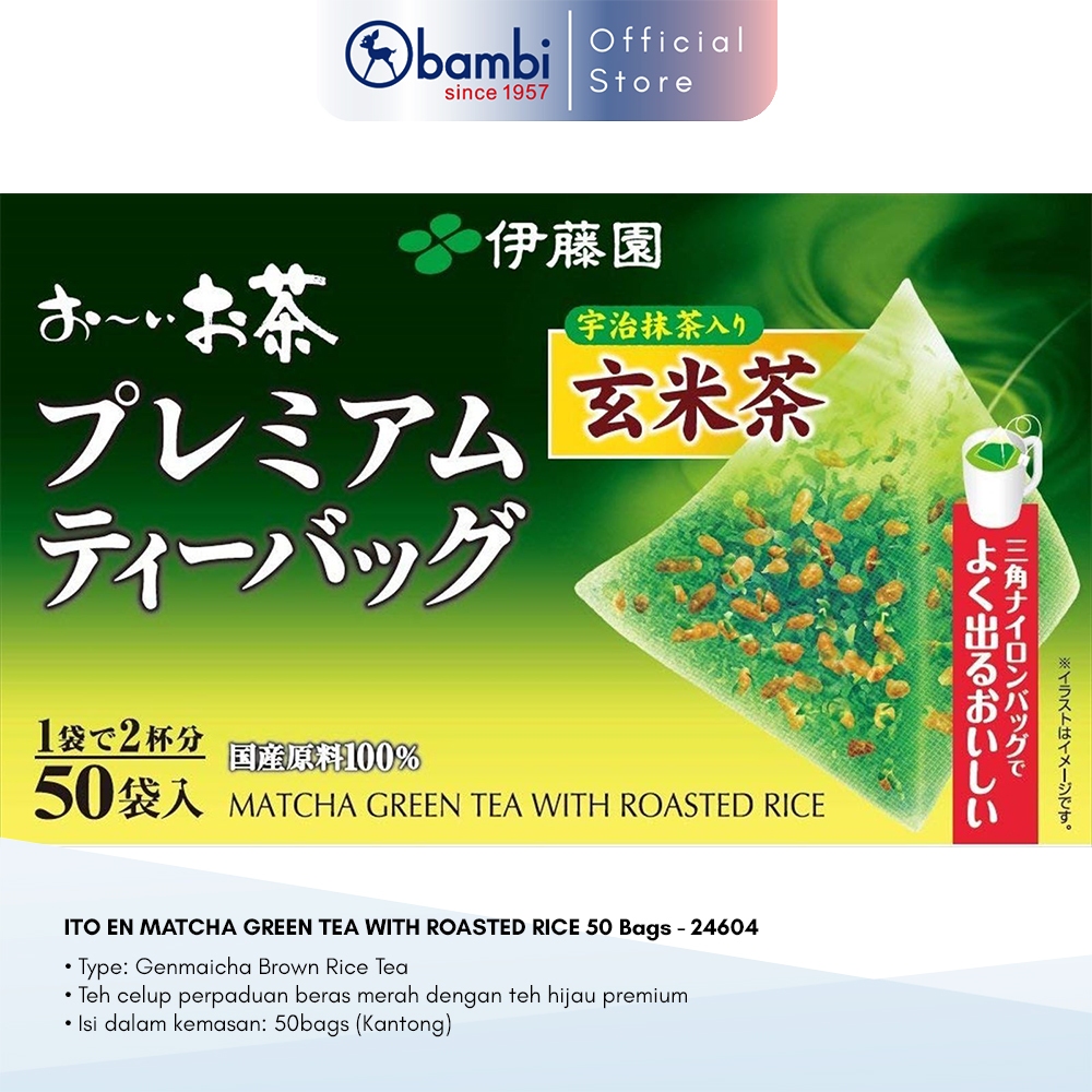 Jual Teh Hijau Ito En Green Tea Matcha With Roasted Rice Premium Isi 50 ...