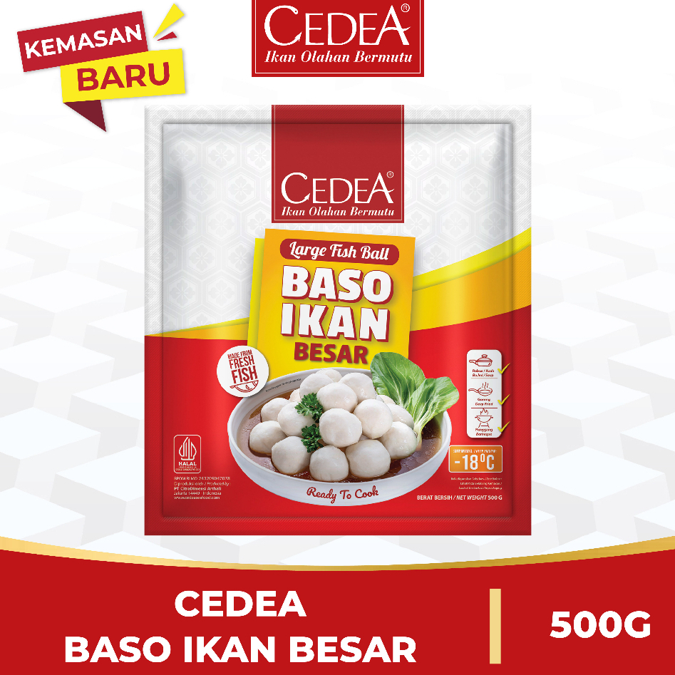 Jual CEDEA Bakso Ikan Besar Seafood 500gr Baso Suki Halal Enak Premium ...