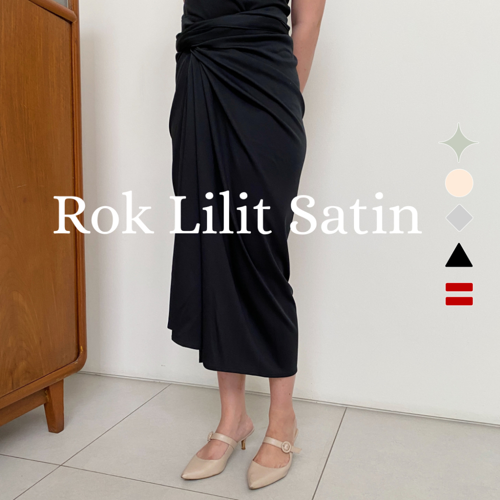 Jual Loewes WRAP SKIRT / ROK LILIT / KAIN LILIT IKAT INSTAN POLOS SATIN ...