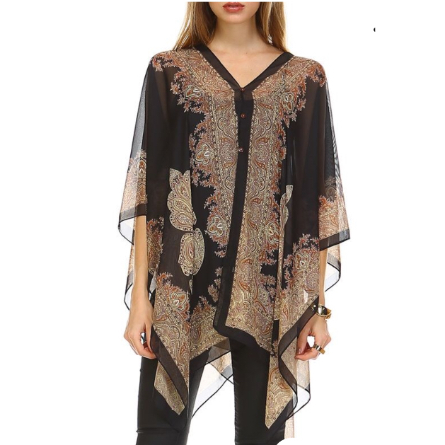 Jual Aksesoris Wanita Victorian Print Multipurpose Scarf & Outer Poncho ...