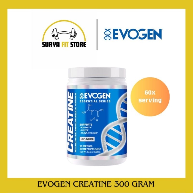 Jual Evogen Creatine Monohydrate 300 Gram 60 Serving | Shopee Indonesia