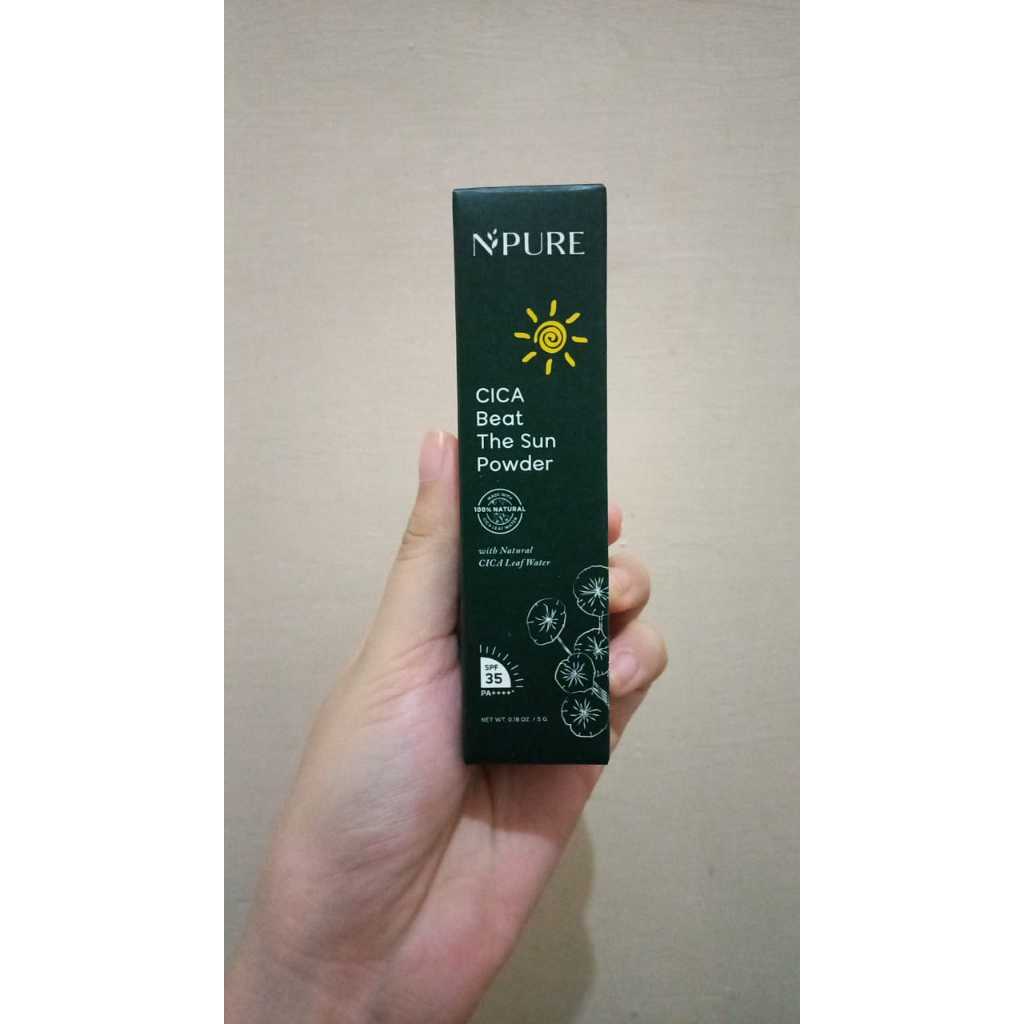 Jual N'pure Cica Beat The Sun Powder Baru Segel Bedak Sunscreen ...