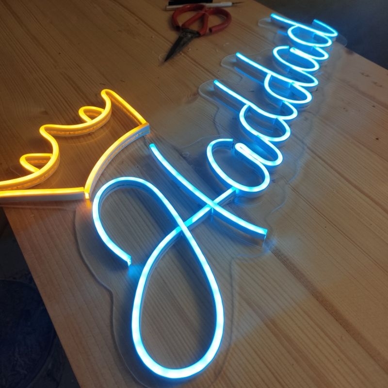 Jual LED Lampu Custom Nama Neon Flex Custom Sesuai Selera Untuk 1 Huruf ...