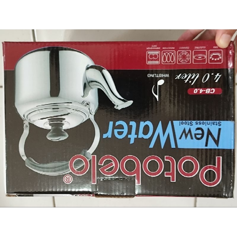 Jual Teko Air 4 Liter Stainless Steel POTOBELO Whistling Kettle ...