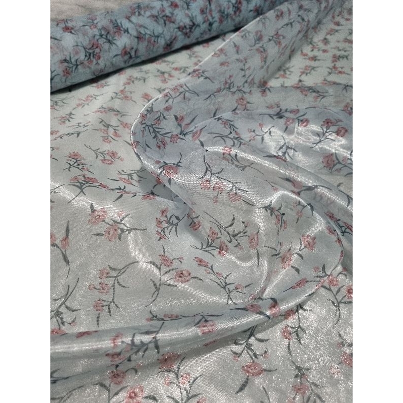 Jual Kain Organza Motif | Orgaza Print | Bahan Halus Organsa Corak ...