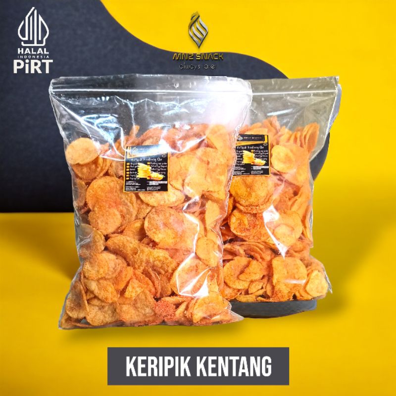 Jual MNZSNACK Keripik Kentang Original 500gr kripik kentang asin kering ...
