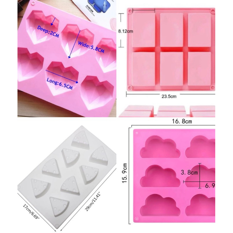 Jual aneka cetakan silicon mold cetakan sabun kue puding love cetakan ...