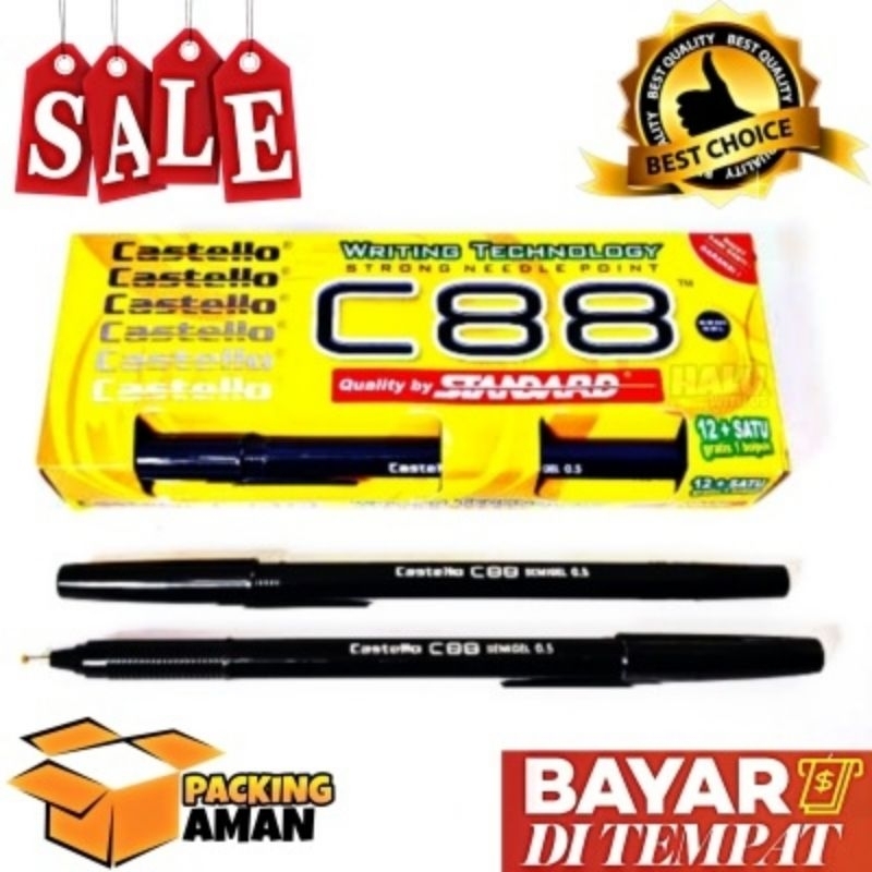 Jual Pulpen Standard C88 Warna Hitam ASLI STANDARD | Shopee Indonesia