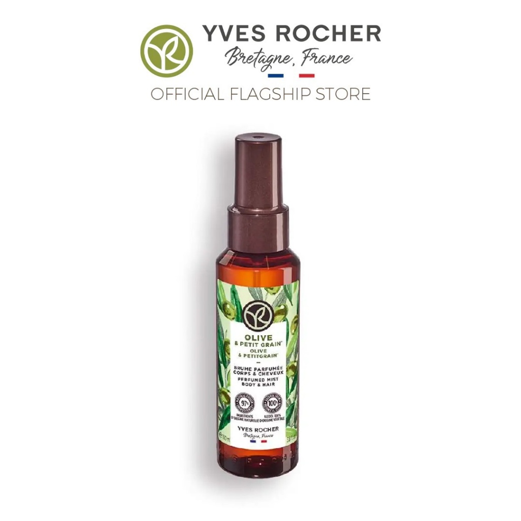 Jual Yves Rocher Olive & Petitgrain Perfumed Mist Hair & Body 100 ml ...