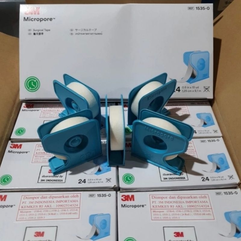 Jual Micropore 1/2 inch 3M / Micropore 0.5 inch 3M / Plester Luka ...