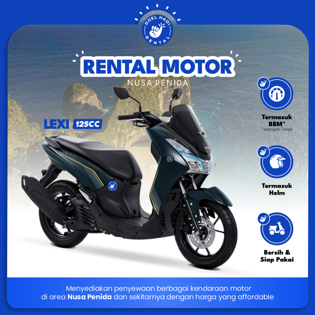 Jual Sewa Motor Nusa Penida Lexi 125CC 24jam Drop Di Pelabuhan Banjar ...