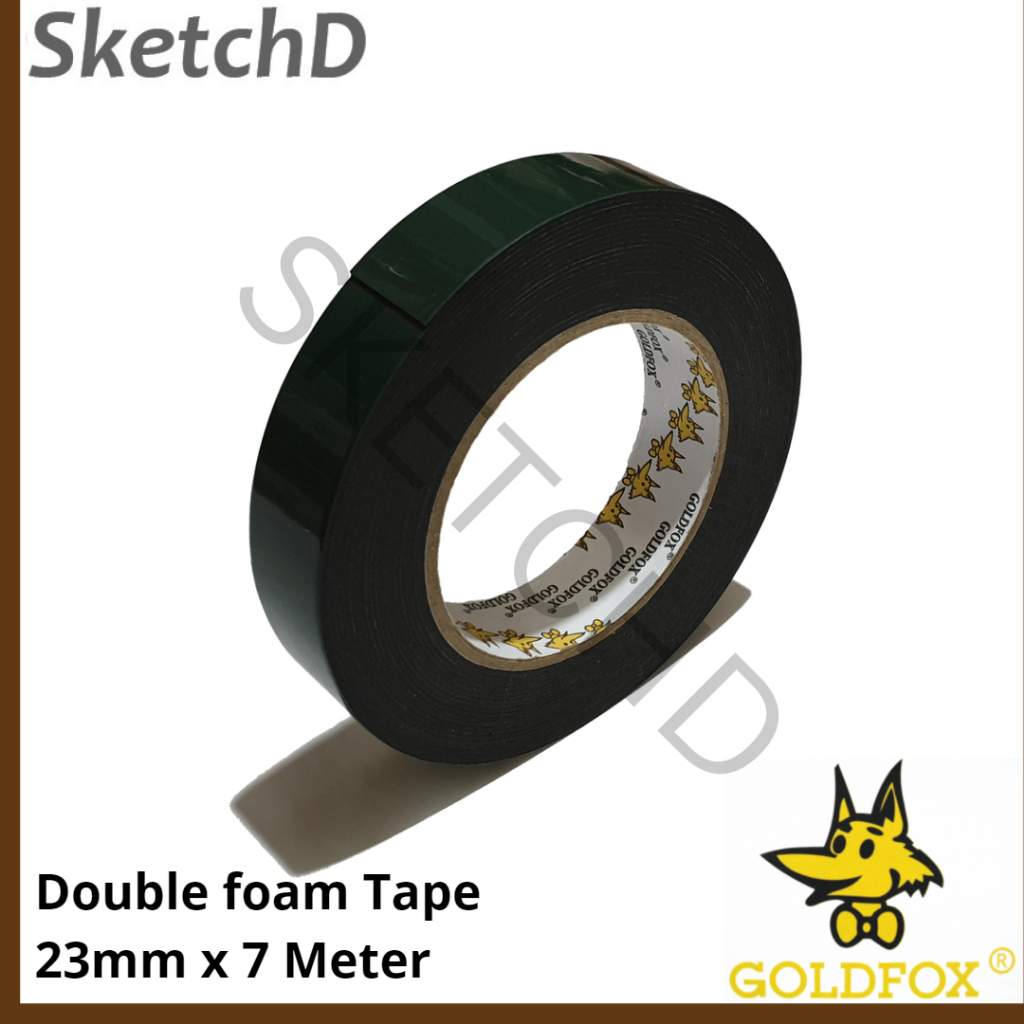 Jual Double side foam tape Gold fox - Selotip busa dua sisi 23 mm ...