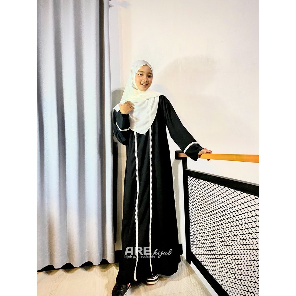 Jual Gamis Abaya Hitam Baju Abaya Arab Basic Renda Polos Abaya Turkey ...