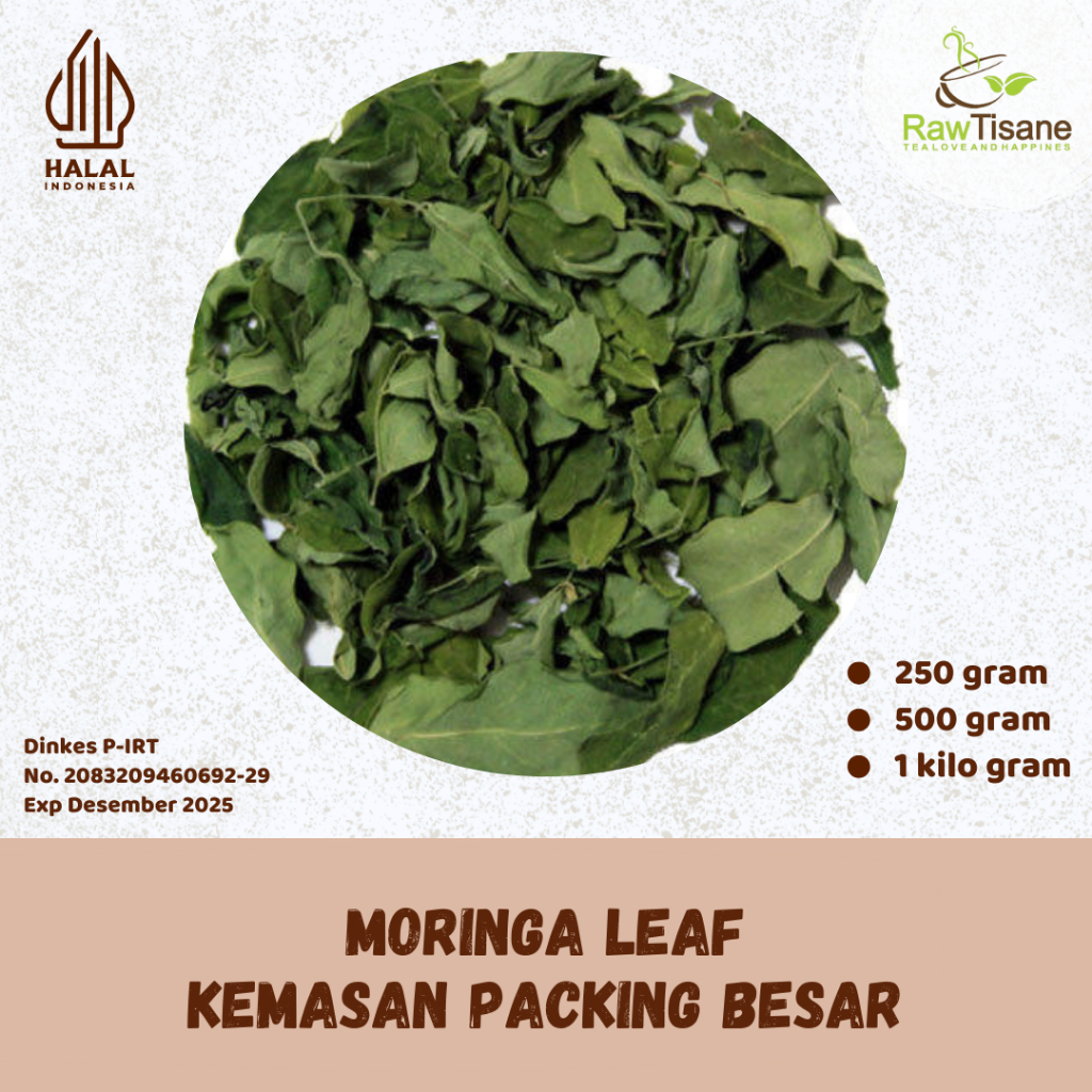 Jual RAW TISANE Moringa Leaf Tea / Dried Moringa Leaf / Teh Daun Kelor ...