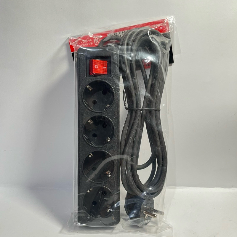 Jual Stop Kontak Arde Terminal 4 Lubang 3 Lubang Colokan Listrik Kabel ...