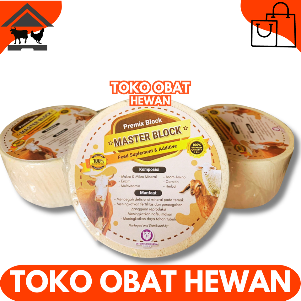 Jual MASTER BLOCK 500 gram - Premix Block Kambing Sapi Domba ...