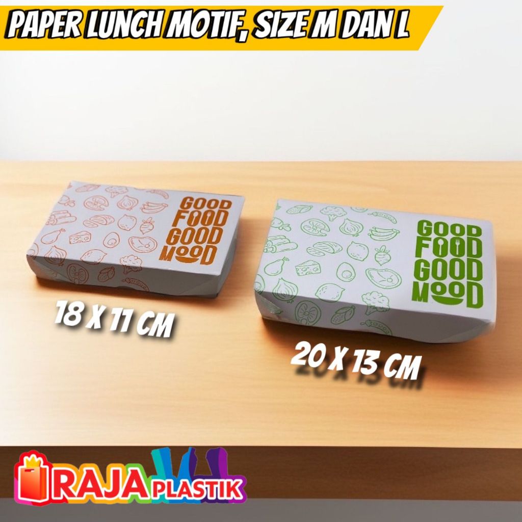 Jual Paper Lunch Putih Cetak Motif / Box Paper Lunch Putih Cetak Motif ...