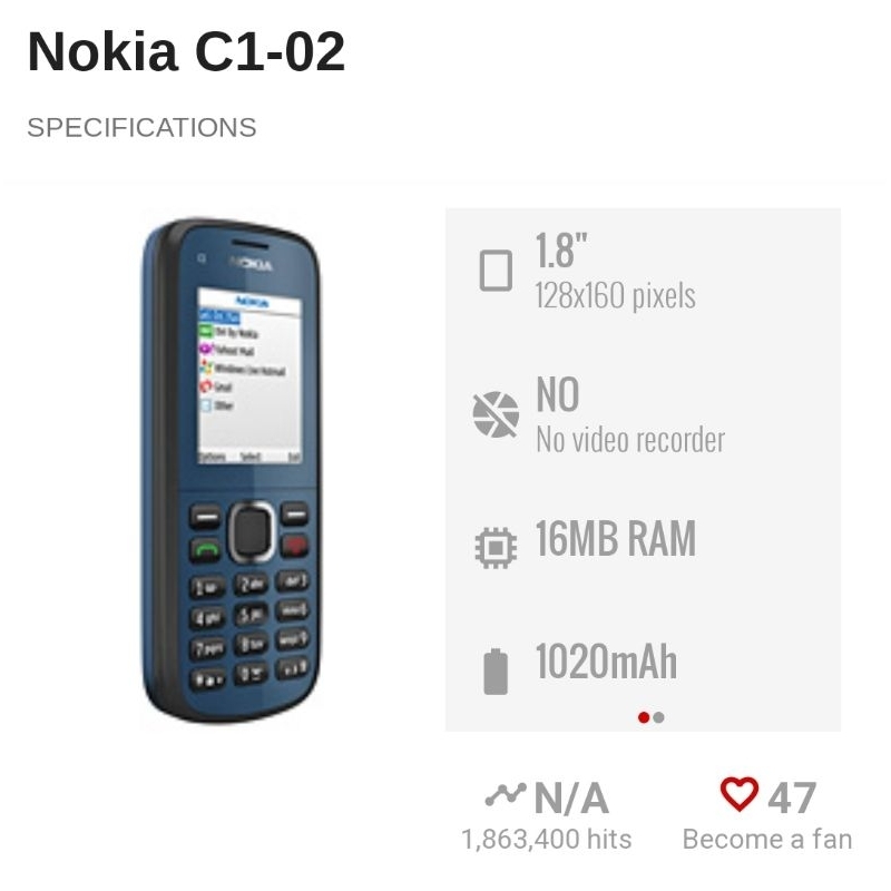 Jual NOKIA C1 02 HP CLASSIC HP JADUL HP UNIK DAN MENARIK HP NOSTALGIA 100% ORIGINAL | Shopee ...