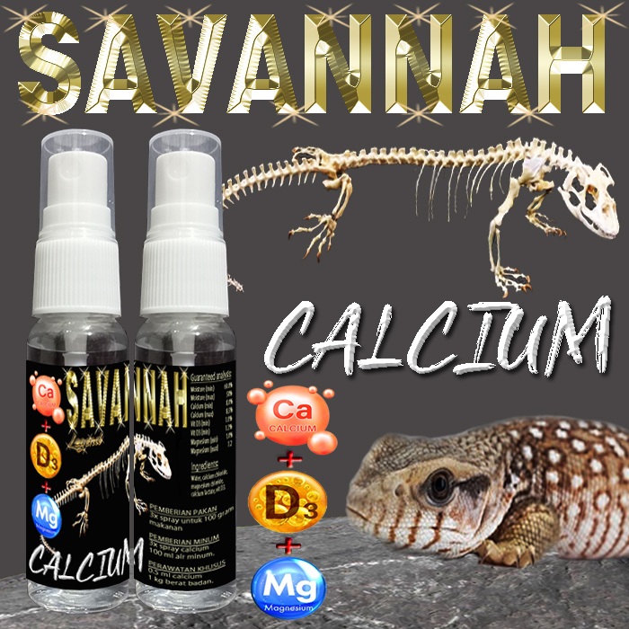 Jual SAVANNAH CALCIUM +D3 LIQUID KALSIUM CAIR REPTILE BIAWAK SAVANAH ...