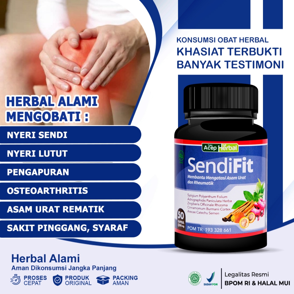 Jual Sendifit Original Obat Nyeri Sendi Lutut Osteoartritis Pengapuran ...