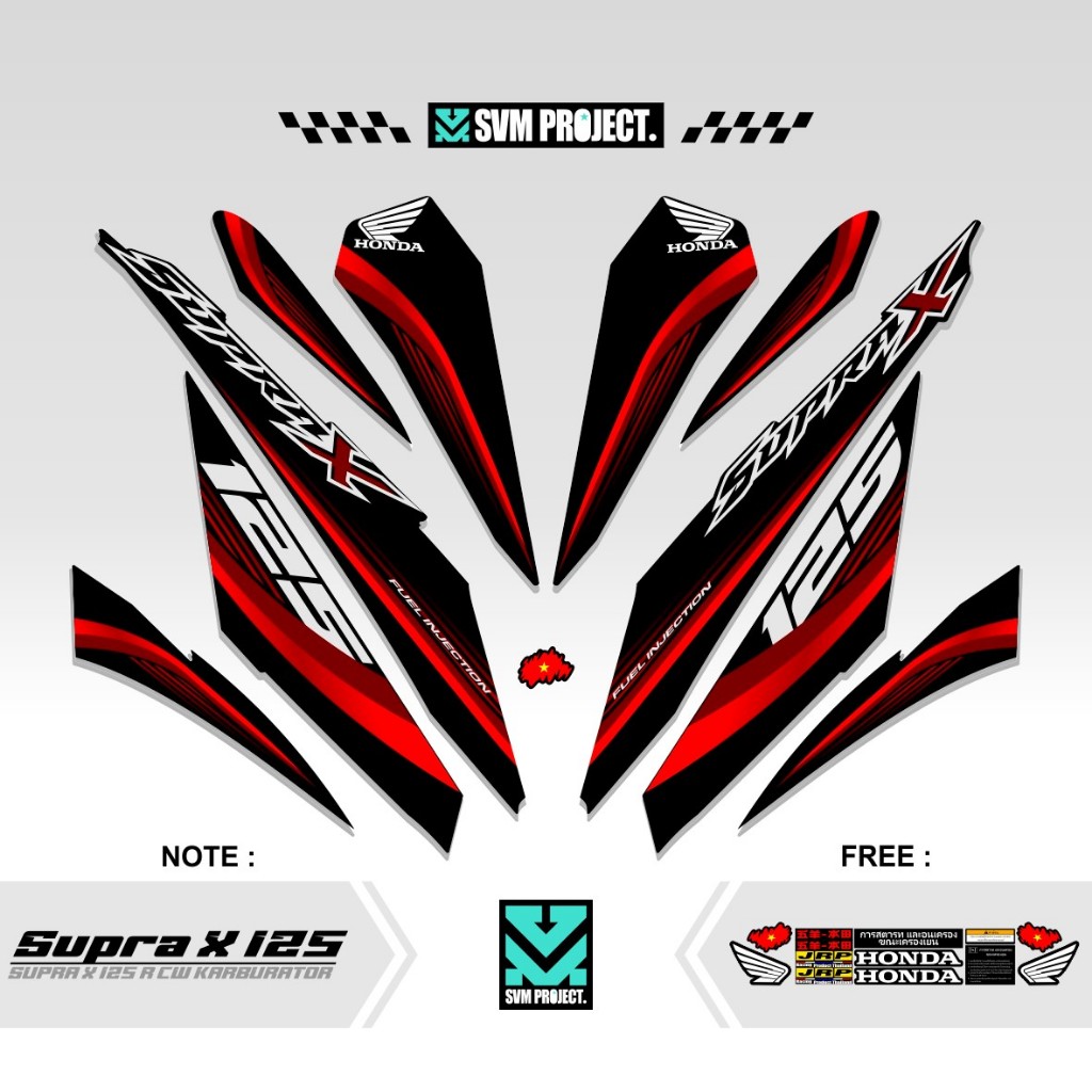 Jual STRIPING SUPRA X LAMA 125 R / STICKER SUPRA 125 D / MTF 27 ...