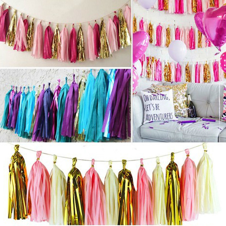 Jual DIY Tissue Paper Tassel Garland / Garland Tassel Ulang Tahun ...