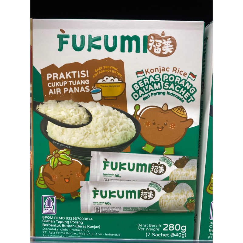 Jual Beras Porang Fukumi 1 Box isi 7 Sachet x 40 gr | Shopee Indonesia