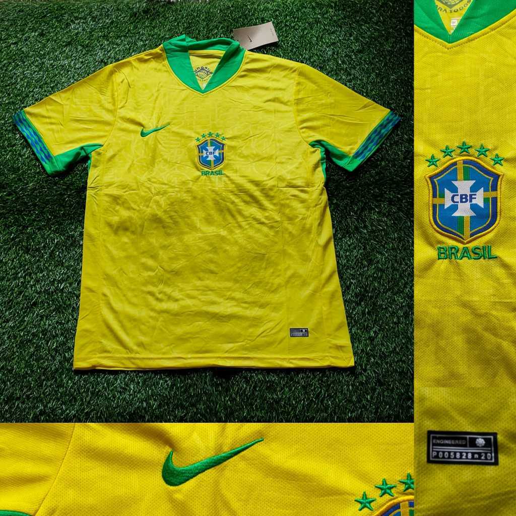 Jual Baju Bola Brazil Home Piala Copa America 2024 Jersey Brazil Home ...