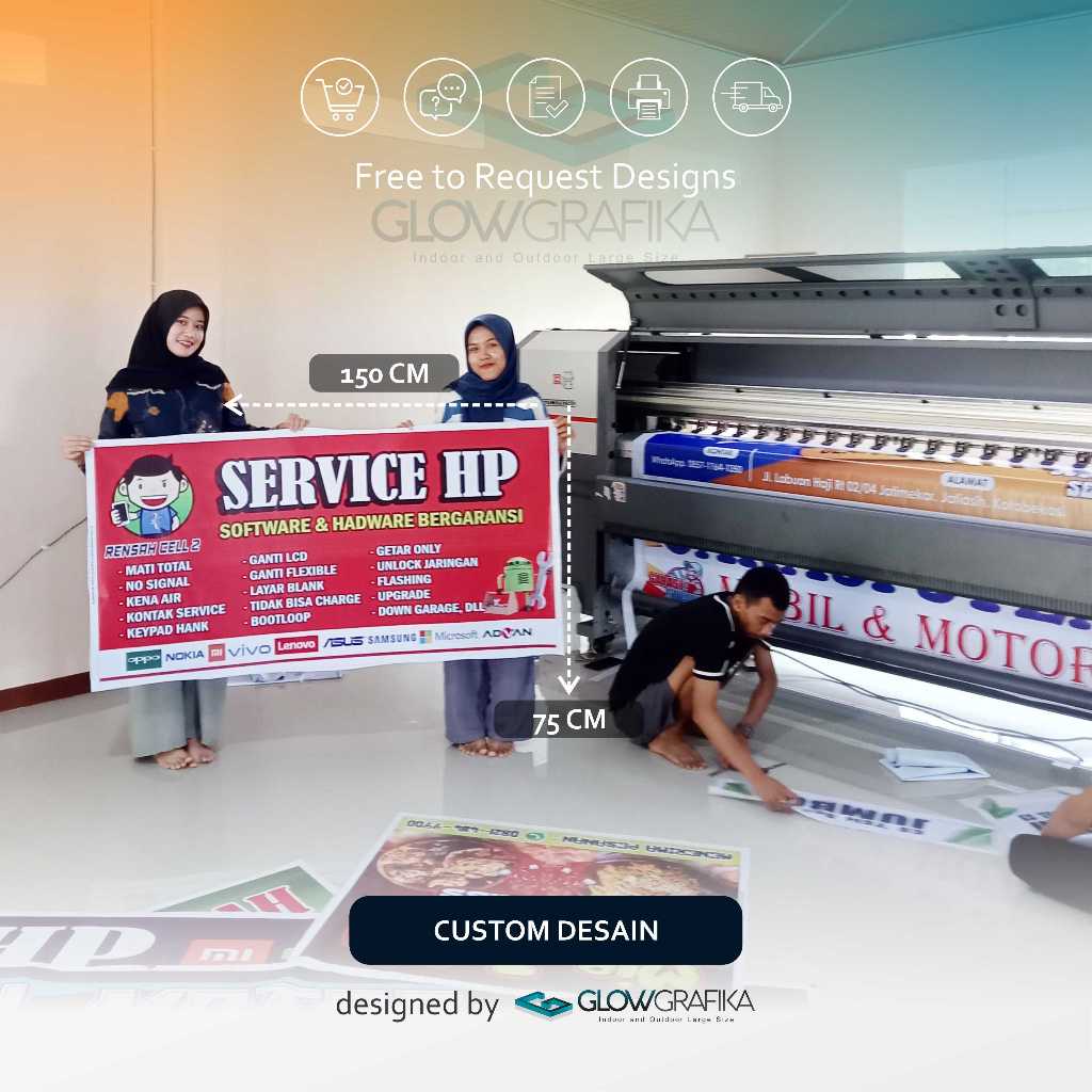 Jual Banner Spanduk Service HP Service Komputer Laptop Free Custom A ...
