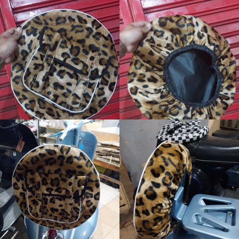 Jual Vespa cover ban leopard kuning vespa largeframe | Shopee Indonesia