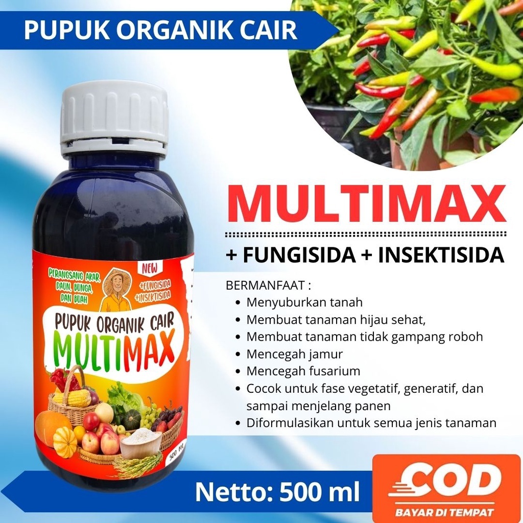 Jual MULTIMAX (MERAH) - Pupuk Organik Cair Mengatasi Kerdil Asem-Aseman ...