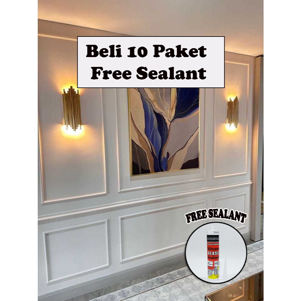 Jual HT PAKET PROMO 2 Pcs List Wall Moulding PVC Ukiran Dinding Lis ...