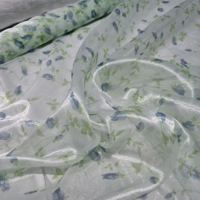Jual Kain Organza Motif | Orgaza Print | Bahan Halus Organsa Corak ...