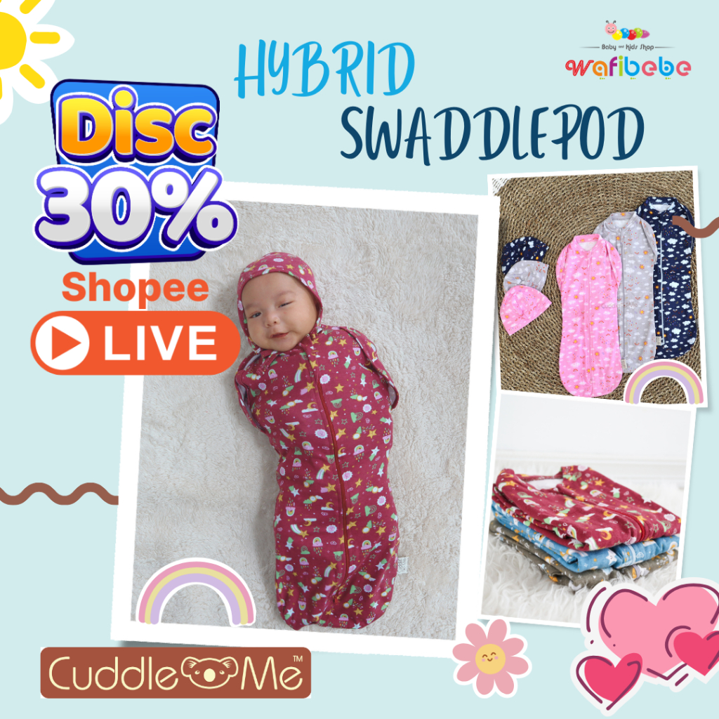 Jual Cuddle Me Hybrid Baby SwaddlePod Bedong Bayi Instan Modern Praktis ...