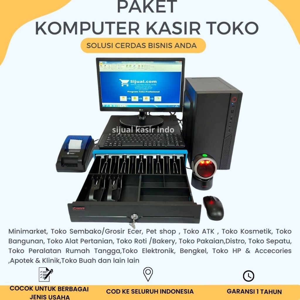 Jual Komputer Kasir Untuk berbagai jenis toko lengkap siap pakai komputer kasir toko sembako ...