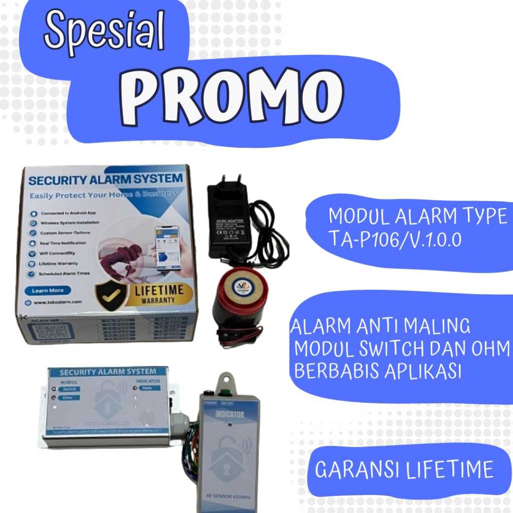 Jual Modul Alarm Anti Maling Type TA-P106/V.1.0.0 Berbasis Android ( APK ) | Shopee Indonesia