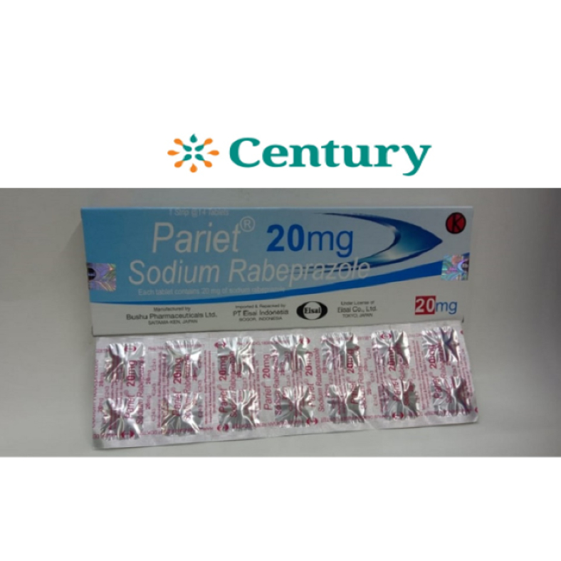 Jual PARIET TABLET 20 MG / 1 STRIP ISI 14 TABLET / RABEPRAZOLE / GERD ...