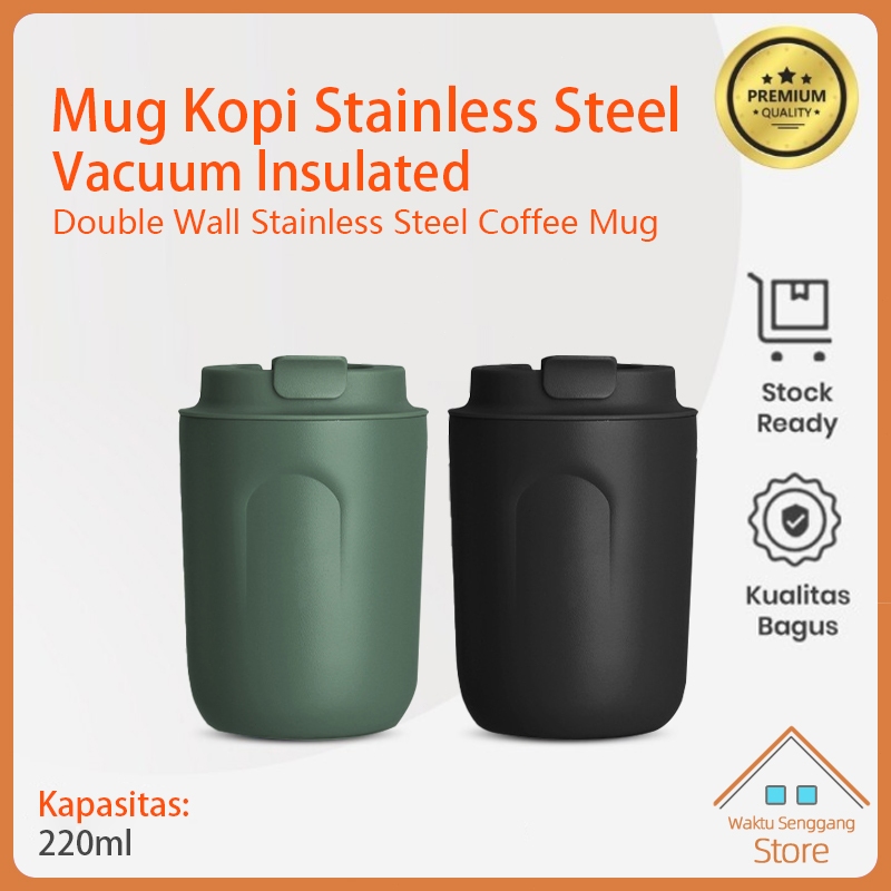 Jual cangkir kopi stainless steel double vacuum vakum termos mug ...
